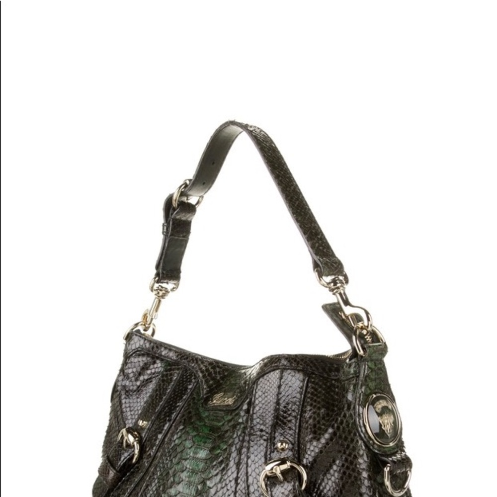 Green Python Gucci Hysteria Hobo Bag - Gem